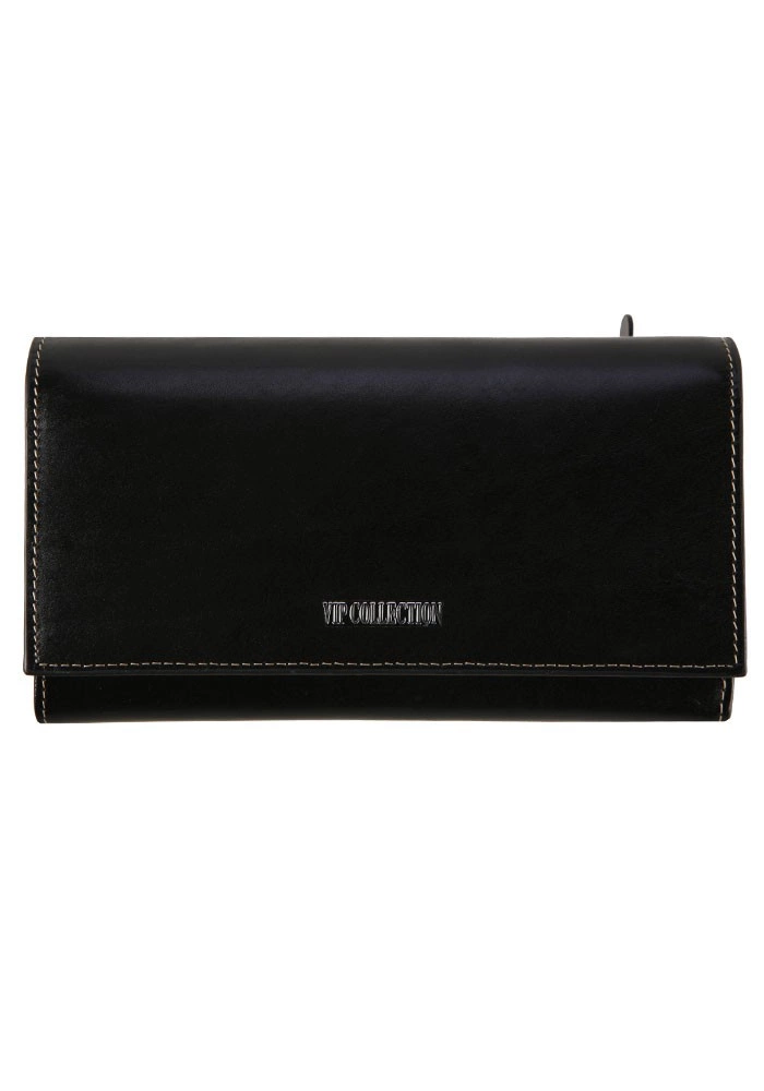 Skórzany portfel damski poziomy czarny Vip Collection Palermo 87 - Cena ...